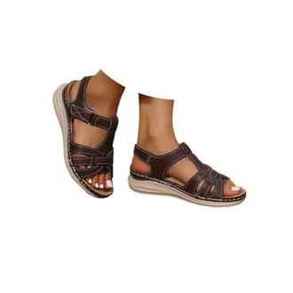 Generico Sandales de sport orthop&eacute;diques pour femme Plateforme d&eacute;t&eacute; Sandales orthop&eacute;diques de sport Confortables Mode F&ecirc;te Sandales compens&eacute;es flexibles Trekki