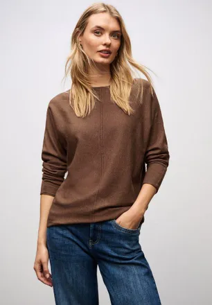 Street One Strickpullover Dolman, mit U-Boot-Ausschnitt