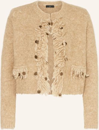 Oui Strickjacke Mit Alpaka beige