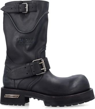 Balenciaga Stiefel - Venom Boot In Black Leather - Gr. 39 (EU) - in Schwarz - f&uuml;r Damen