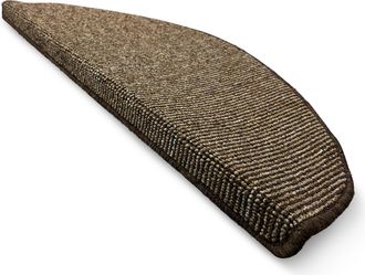 Quest Treppenstufen Matten selbstklebend halbrund 65x28cm - Stufenmatten innen f&uuml;r Treppe - Treppenteppich rutschfest - Teppich f&uuml;r Treppenstufen - Treppens