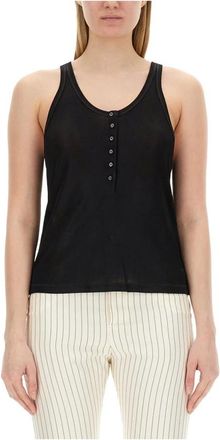 Tom Ford Femme, Tops, Noir, Taille: 34 FR D&eacute;bardeur Henley c&ocirc;tel&eacute;