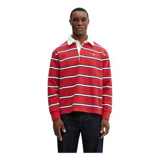 Sporty & Rich Gestreiftes Langarmshirt - - Tops - Herren - Rot - L
