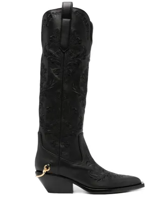 Zimmermann Klassische Cowboystiefel 45mm - Schwarz