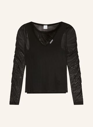 Sportalm Set: Longsleeve Aus Mesh Und Top schwarz