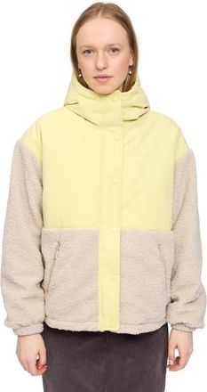 Mazine Fabric Blocking Jacket - Damen Fleecejacke, Größe:S, Farbe:fennel green/natural