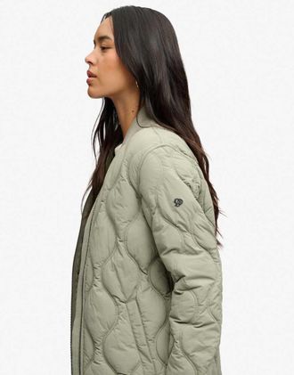Superdry veste matelass&eacute;e longue en vert kaki clair