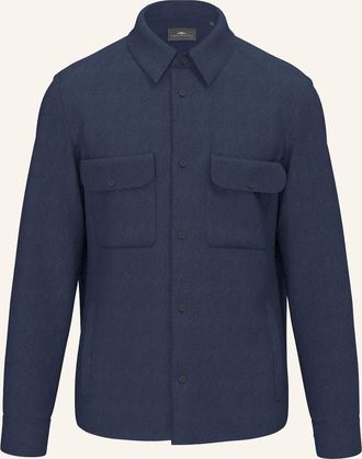 Fynch-Hatton Fynch-Hatton Overshirt Mit Leinen blau