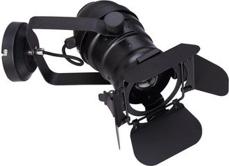 ETC Shop Applique vintage lampe frontale lampe spot noir mobile dans un ensemble comprenant des ampoules led