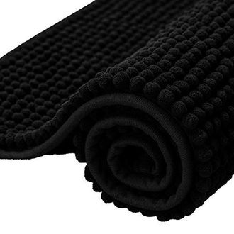 Subrtex Badezimmerteppich, Chenille-Badteppich, weich, kurz, Plüsch-Badematte, weiche Duschmatte, wasserabsorbierend, schnell trocknend, maschinenwaschbar (Sc