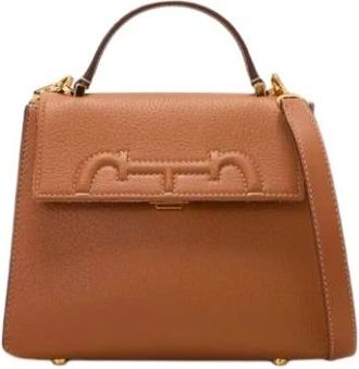 Carolina Herrera Femme, Sacs, Brun, Taille: ONE Size Doma Insignia Satchel
