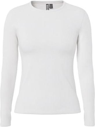 Pieces Pcruka Ls Top Noos Bc Femme T-shirt à manches longues, Cloud Dancer, XL