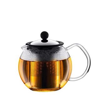 Bodum 1807-16 - Assam - Théière à Piston en verre - Filtre et Couvercle inox - 0.5 L