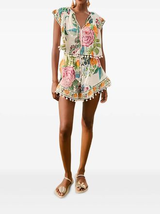 Farm Rio short Sweet Bloom à fleurs - Tons neutres