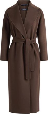 Max Mara Femme, Manteaux, Brun, Taille: 38 FR Poldo Long Wrap Coat