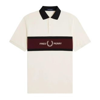 Fred Perry Bestickter Poloshirt - - Tops - Herren - Beige - M
