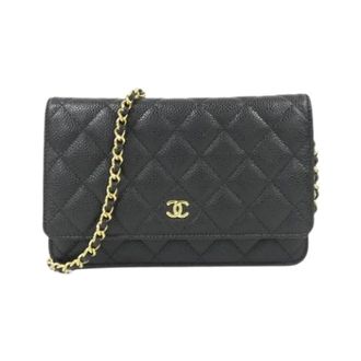 Chanel Pre-owned Timeless Classic Caviar Skin Chain Wallet - - Pre-owned - Damen - Schwarzk - ONE SIZE