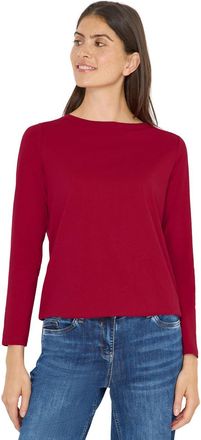 Cecil Damen 3227276 Shirt In Unifarbe, Beaujolais Red, XS EU