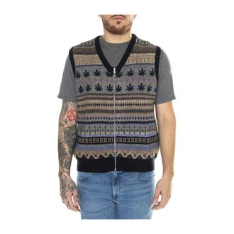 HUF Gilbert Sweater Vest - - Knitwear - Herren - Mehrfarbig - L