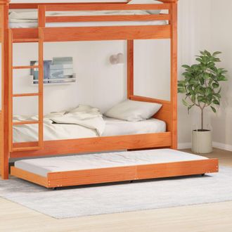 vidaXL Cadre de lit Marron 75 x 190 cm Bois de pin massif Vidaxl