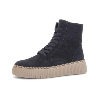 Gabor Schn&uuml;rstiefelette aus Nubukleder - - Shoes - Damen - Schwarzk - 39 1/2 EU