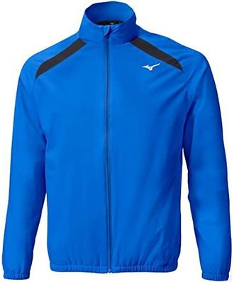 Mizuno Move Breath Thermo Move Tech Veste de golf imperméable avec fermeture éclair intégrale pour homme Bleu Taille M
