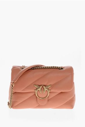 Pinko Leather Puff Shoulder Bag with Golden Effect Logo size Unica