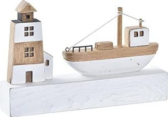 DKD Home Decor dekofigur, Holz, weiß, Estándar