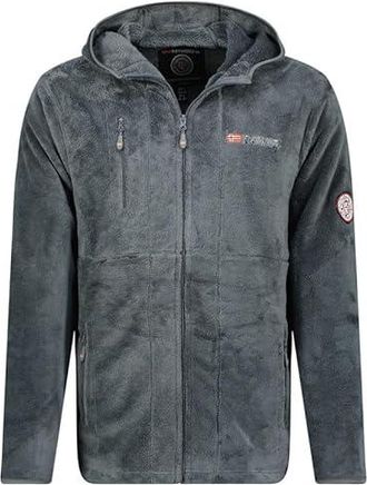 Geographical Norway Upload Men - Polaire Epaisse Homme Chaude Fermeture Zip - Veste Sweats Hiver Chaud Hommes Doux - Sweat Doublure Longues Manches - Automne Hiver (Gris 