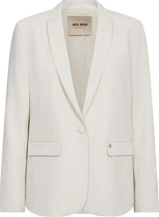 Mos Mosh MOS Mosh, Femme, Vestes, Beige, Taille: 38 FR Blazer élégant avec col en V et poches à rabat