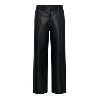 Kaffe Pantalon en cuir - Femme - Pantalons - Noir - Taille: 38 FR