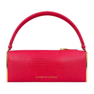 Elisabetta Franchi Schultertasche mit Lizard-Print - - Bags - Damen - Rosa - ONE SIZE