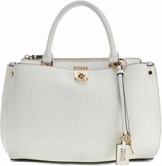 Guess Bianca Girlfriend Satchel - - Bags - Damen - Wei&szlig; - ONE SIZE