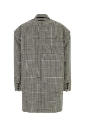 Marni Womens Embroidered Wool Oversize Blazer Black Cappotti Coat