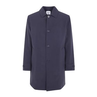 Aspesi Homme, Manteaux, Bleu, Taille: 2XL Trench-coat classique &agrave; boutons sur le devant