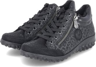 Rieker 59500-00 Schn&uuml;rstiefel Synthetik Damen in schwarz-kombi - Gr. 40