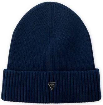 Guess Logo-Beanie in Blau