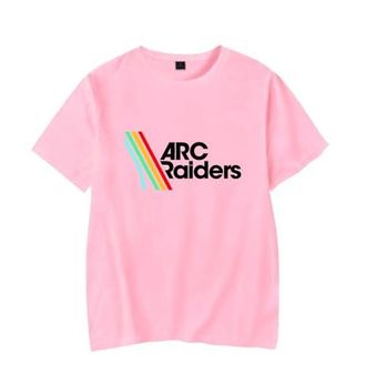 Generic ARC Raiders T-shirt à col rond et manches courtes pour homme et femme, rose, M