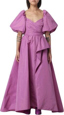 Pinko Balloon-Sleeve Gonan Flared Gown - - Dresses - Damen - Rosa - S