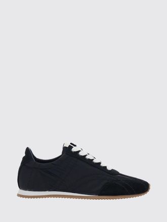Toteme Bicolor-Sneakers aus recyceltem Nylon und Wildleder