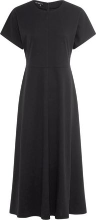 Marc Aurel Femme, Robes, Noir, Taille: 42 FR Robe en jersey &agrave; manches courtes