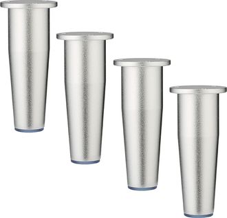 Generic Runde Aluminium-Schrankf&uuml;&szlig;e (8/10 cm) M&ouml;belf&uuml;&szlig;e Inkl Schrauben - Einfache Montage Kommodenf&uuml;&szlig;e Tischbeine F&uuml;r Bett Sofa, Schreibtisch, Schuhschrank(Si