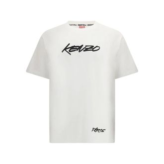 Kenzo Homme, Tops, Blanc, Taille: S T-shirt Graphique Futura