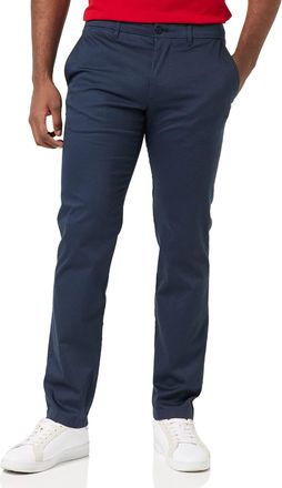 Tommy Hilfiger Herren Hose Denton Printed Structure Chino, Blau (Desert Sky), 32W / 34L
