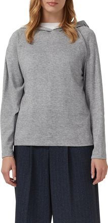 s.Oliver Meliertes Longsleeve aus Stretchjersey mit Kapuze