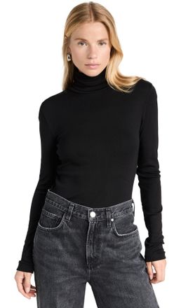 Splendid Damen Klassischer Rollkragenpullover Pullover, Schwarz, Mittel