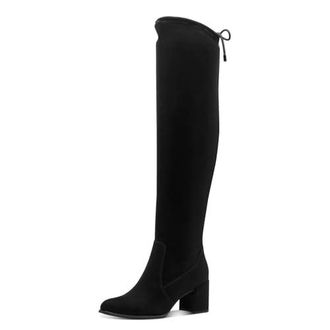 Marco Tozzi Bottes au-dessus du genou Stiefel 2-25527-45 pour femme, noir, 40 EU, Noir, 41 EU
