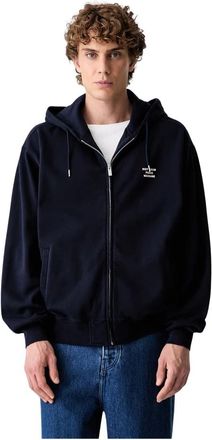 Dr&ocirc;le de Monsieur Slogan Zip Through Hoodie - - Sweatshirts & Hoodies - Herren - Blau - L