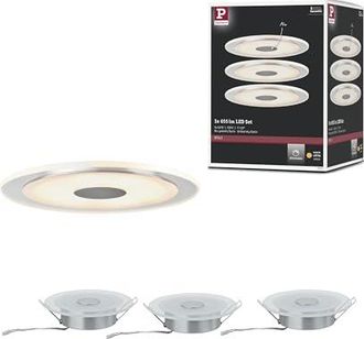 Paulmann Premium EBL Set Whirl rund dimmbar LED 3x6,7W 18VA 350mA 150mm Alu g./Satin Alu/Acryl