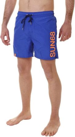 Sun 68 Homme, Maillots de bain, Bleu, Taille: M Swim Pant With Macro Logo On Front